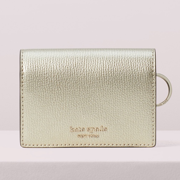kate spade | Bags | Nwtkate Spadesylvia Palegold Mini Keyring Wallet ...